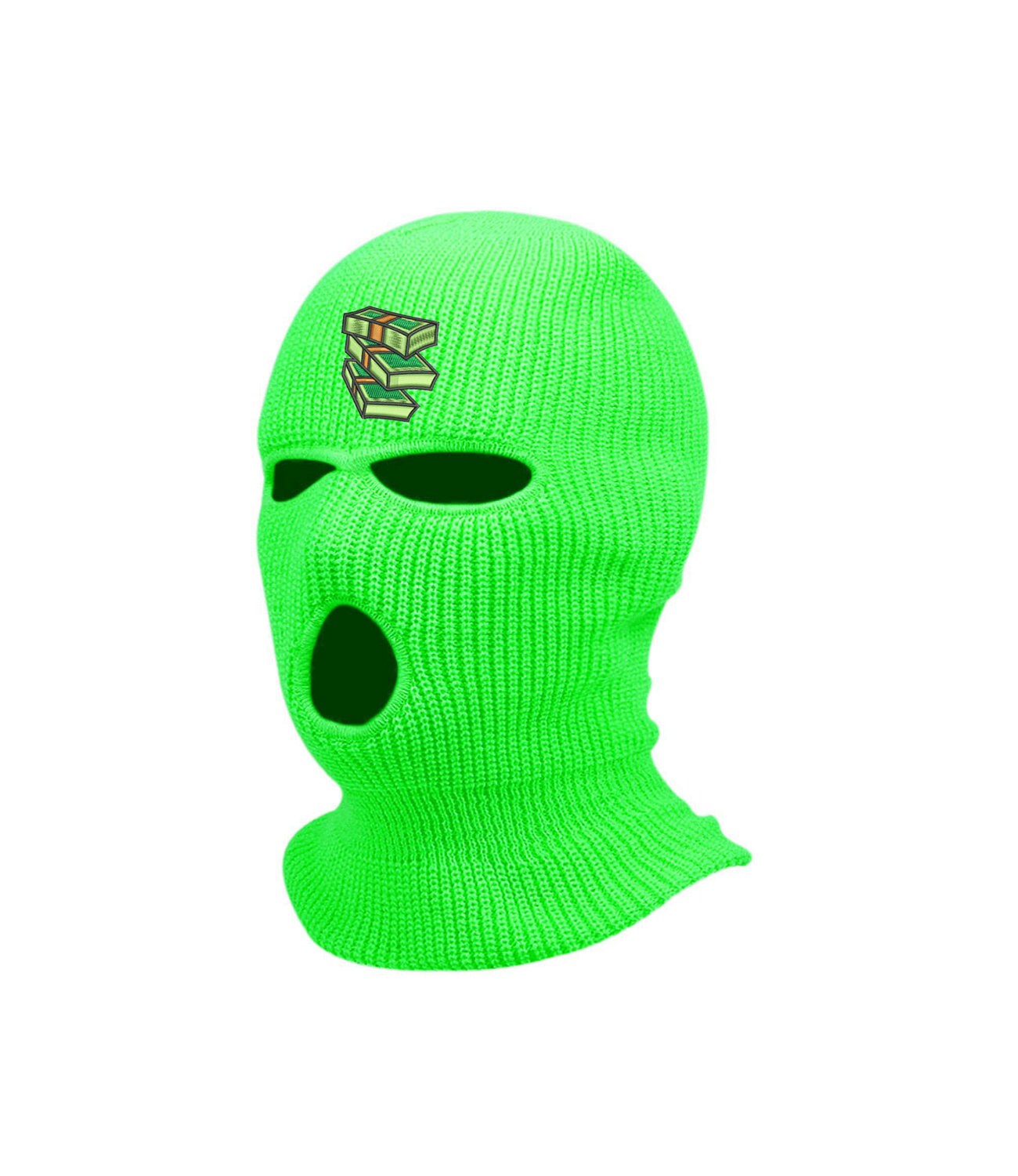 Money Bills 3 Hole Ski Mask Adult Embroidered Full Face Cover Warm ...