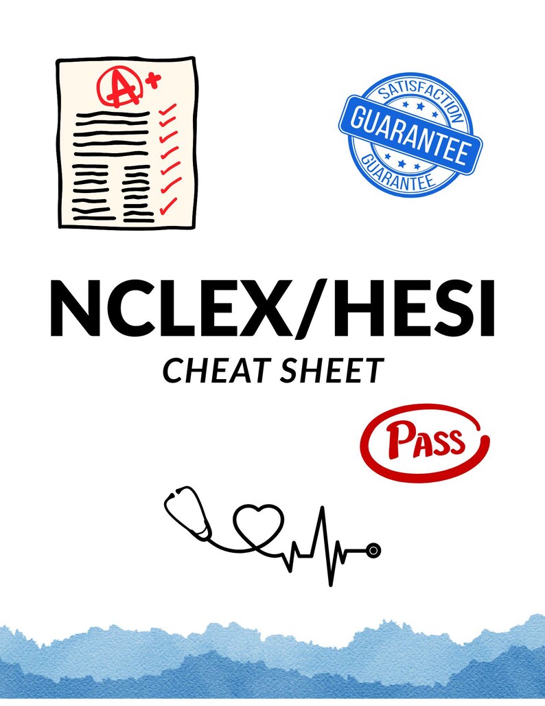 NCLEX/HESI Ultimate Cheat Sheet! Pass Your Exams Today, Registered ...