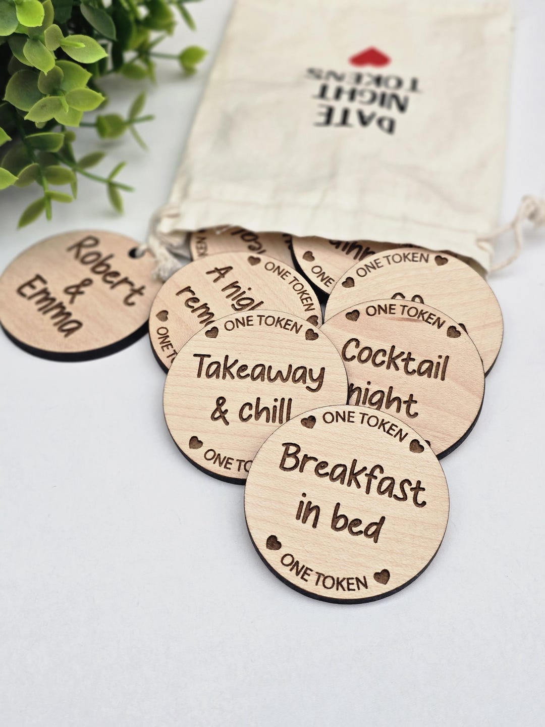 Customisable, Personalised Date Night Tokens, Valentine’s, Date Night ...