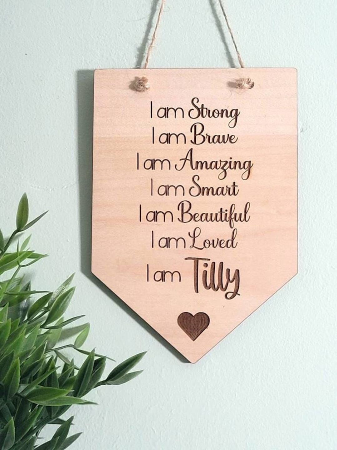 I Am, Personalised, Positive Affirmations, Wall Art, Playroom, Kids ...