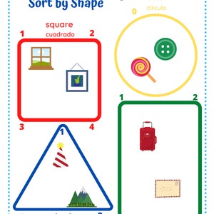 Math Activity Worksheet, Shapes and Color Sorting, Patterns, Busy ...