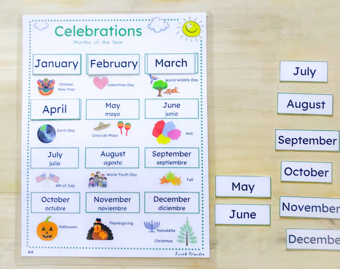 Busy Binder, Kids Calendar, Days of the Week, Seasons, Kindergarten ...