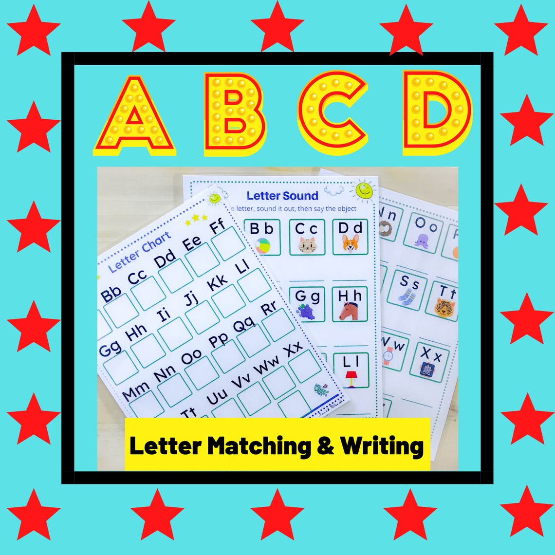 Matching Letter Activity, Busy Binder, Beginning Sound, Printable ...