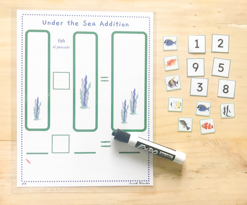 Math Activity Worksheet, Busy Binder, Busy Book, Kindergarten ...