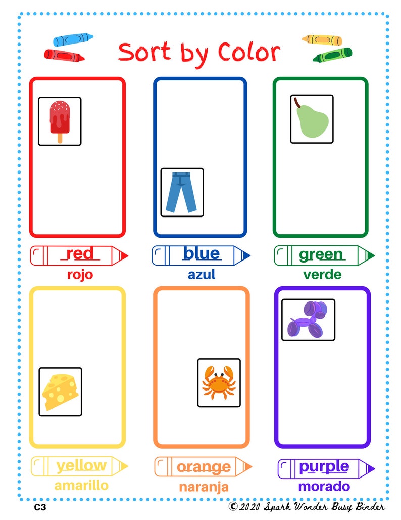 Math Activity Worksheet, Shapes and Color Sorting, Patterns, Busy ...