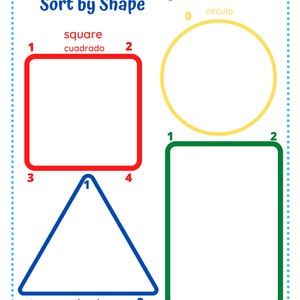 Math Activity Worksheet, Shapes and Color Sorting, Patterns, Busy ...