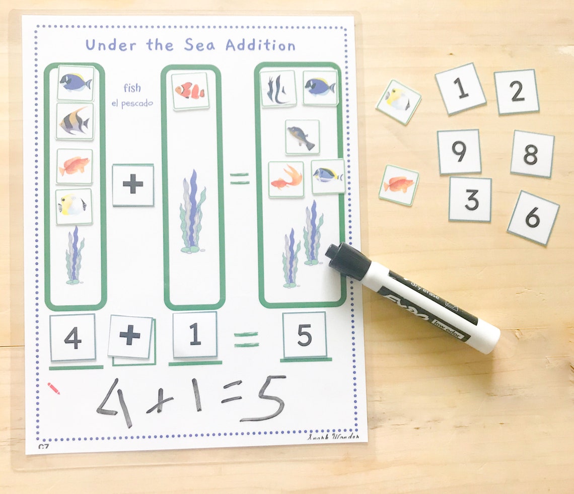 Math Activity Worksheet, Busy Binder, Busy Book, Kindergarten ...