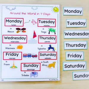 Busy Binder, Kids Calendar, Days of the Week, Seasons, Kindergarten ...