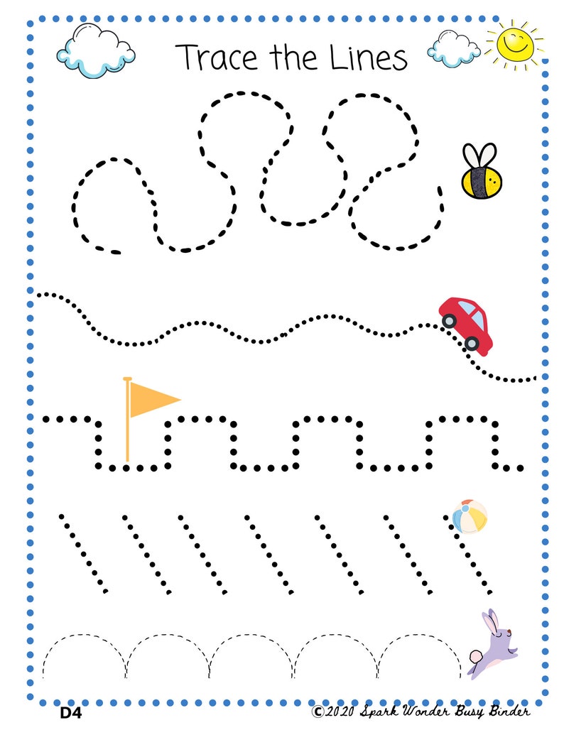 Tracing Activity, Busy Binder, Worksheet, Writing, Preschool, Pre K ...
