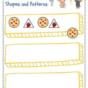 Math Activity Worksheet, Shapes and Color Sorting, Patterns, Busy ...