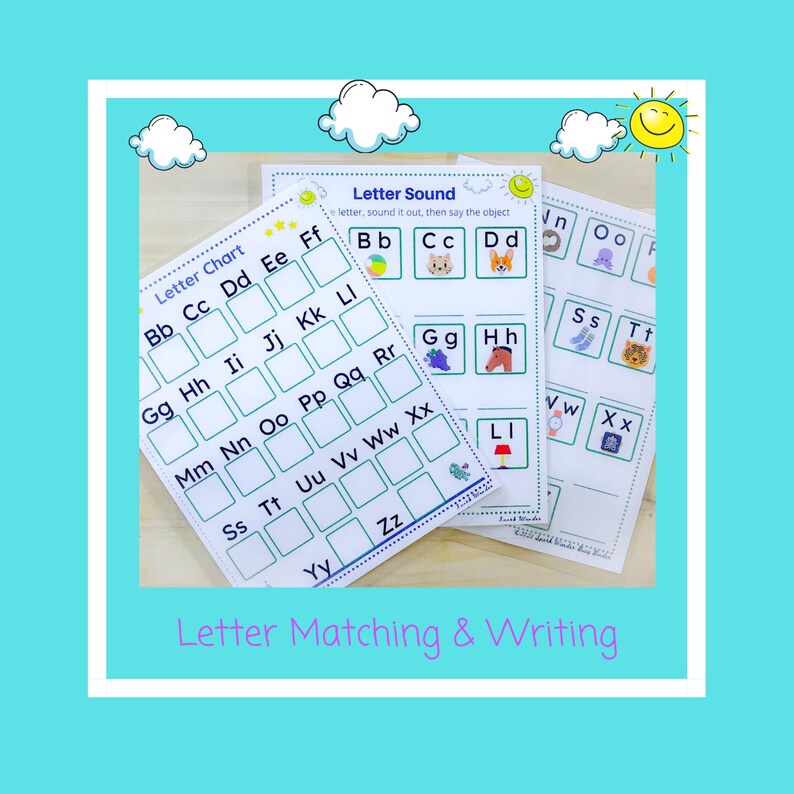 Matching Letter Activity, Busy Binder, Beginning Sound, Printable ...