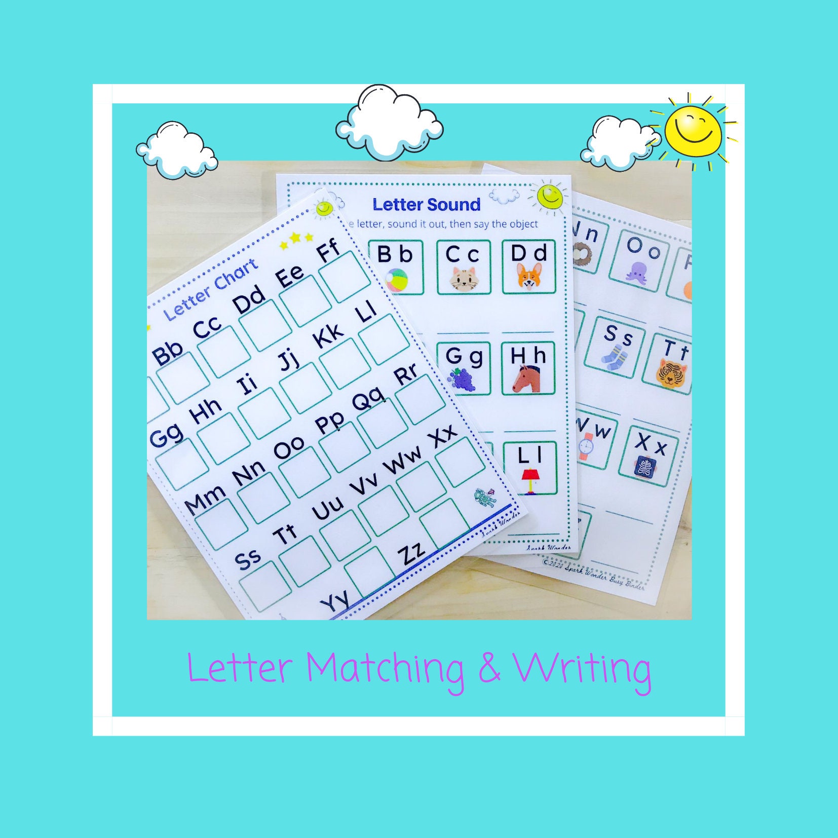 Matching Letter Activity, Busy Binder, Beginning Sound, Printable ...