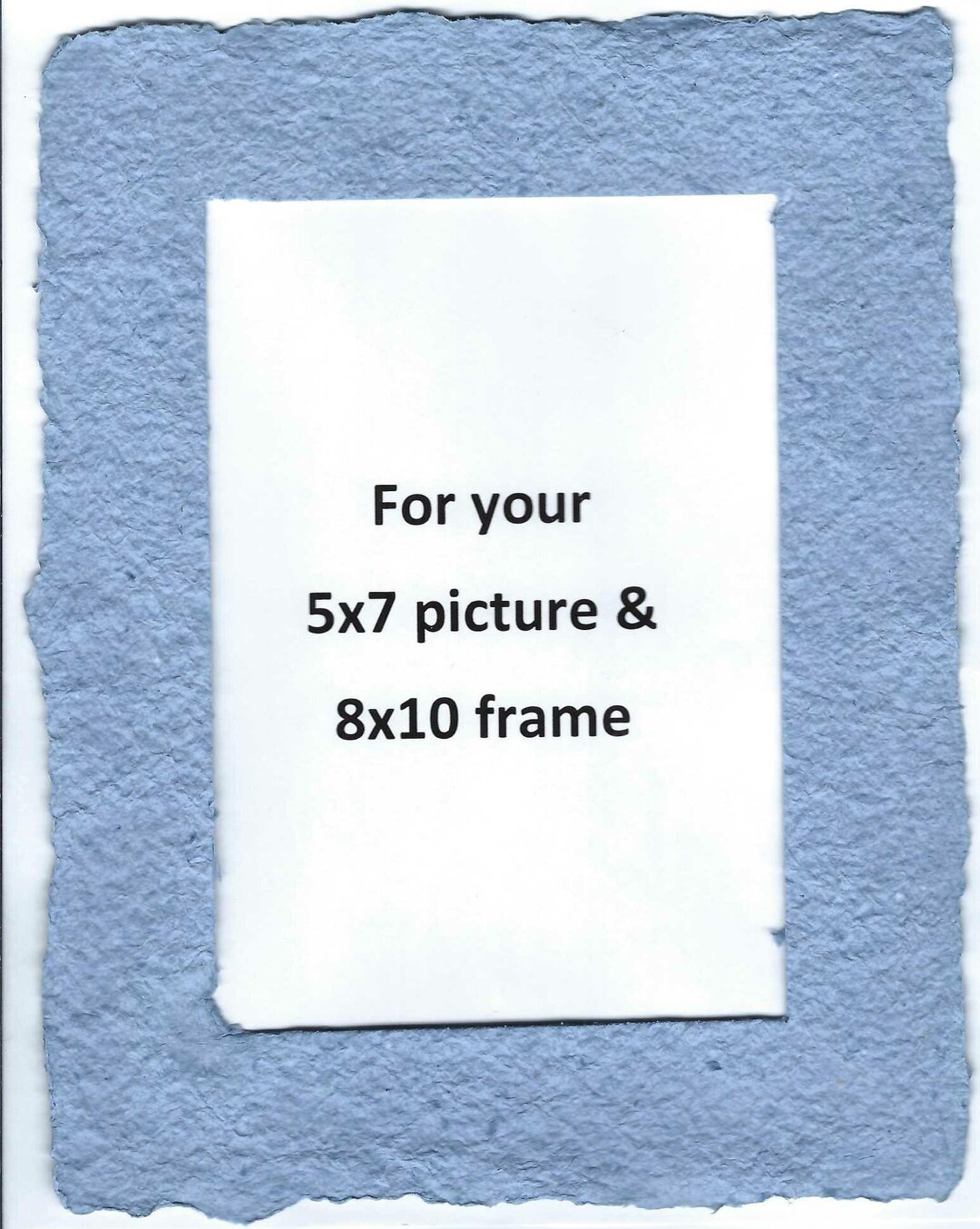 Photo Mat 8x10 Handmade Paper light Denim for Your Special Photo or ...