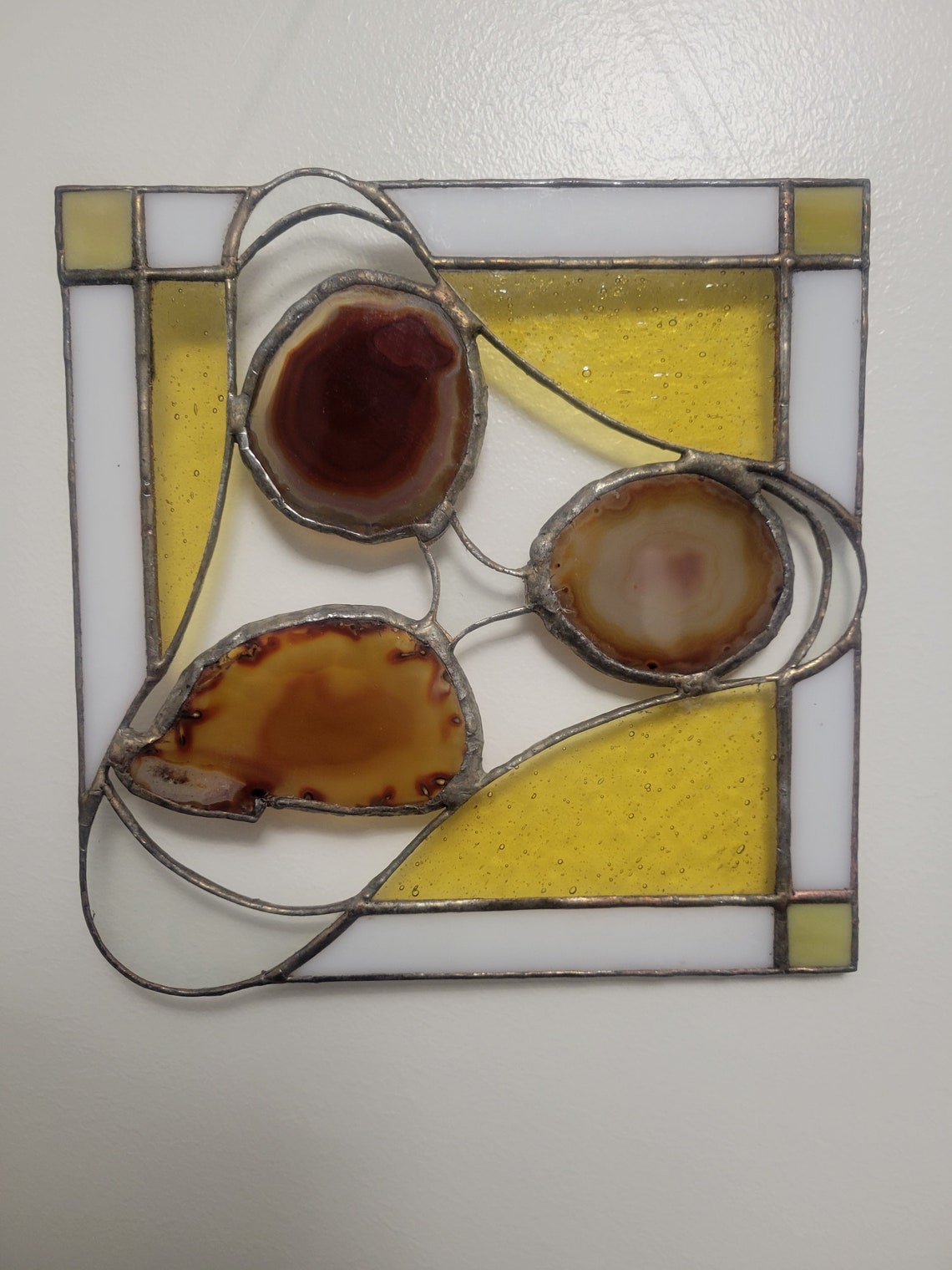 Stained Glass With Geodes - Multiple Designs - Etsy