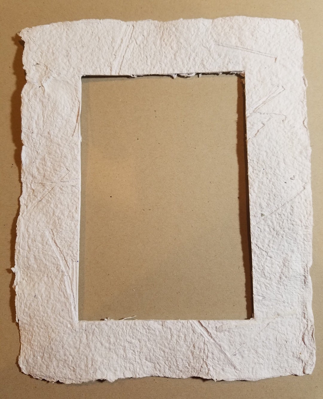 Photo Mat 8x10 Handmade Paper blue-white, for your special photos and ...