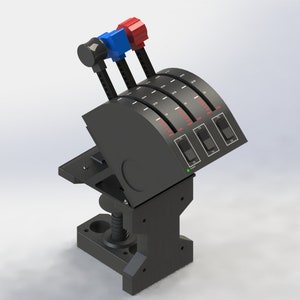 Angled Throttle Stand for Saitek Throttle Quadrant, Homecokpit Upgrade ...