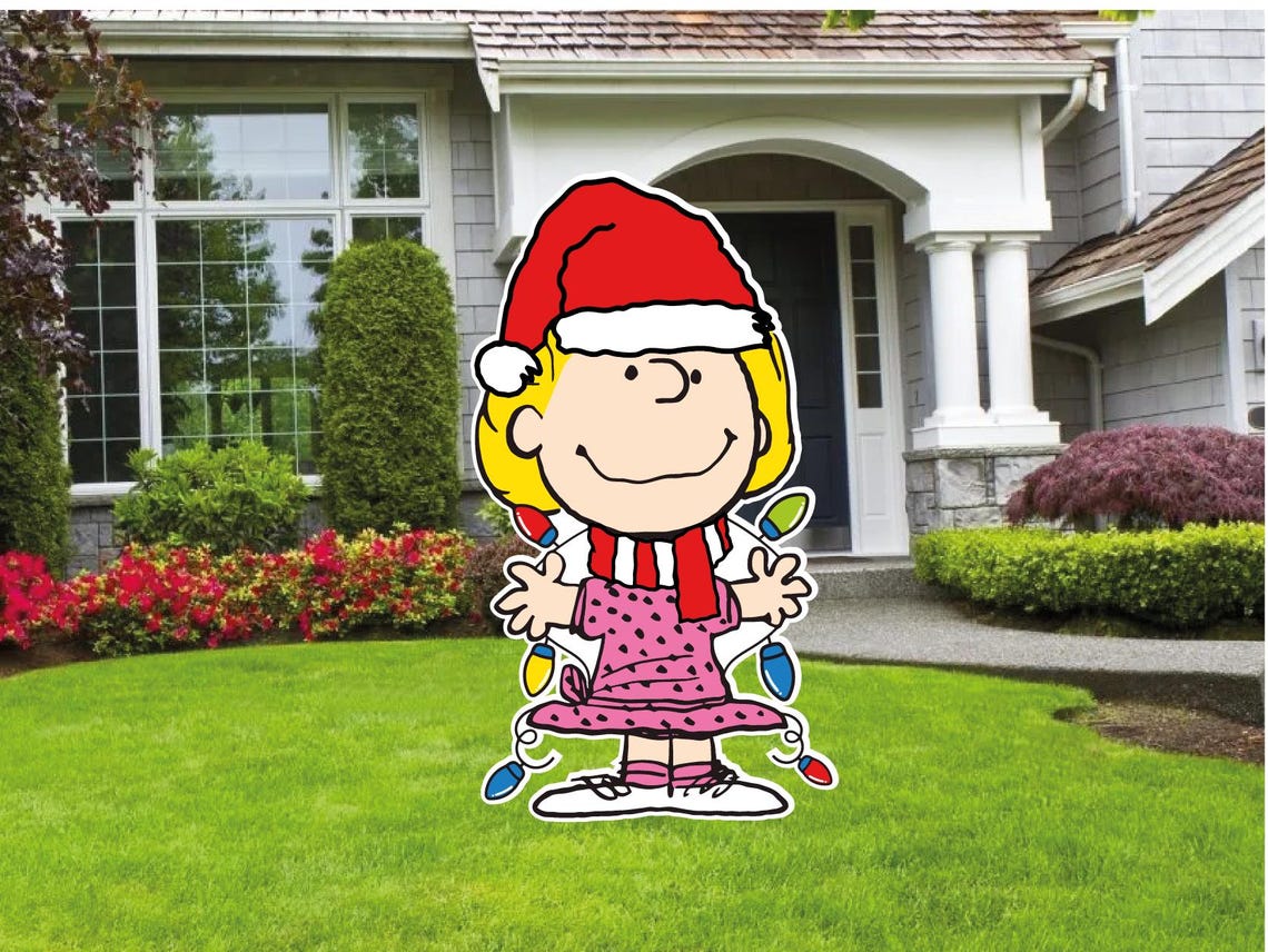 Christmas Yard Sign | Peanuts Show Logo Cut Out | Holiday Lawn Decor - Etsy