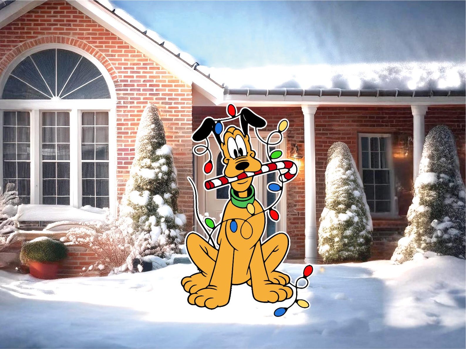 Mickey Merry Christmas Garden Decor | Outdoor Christmas Decorations ...