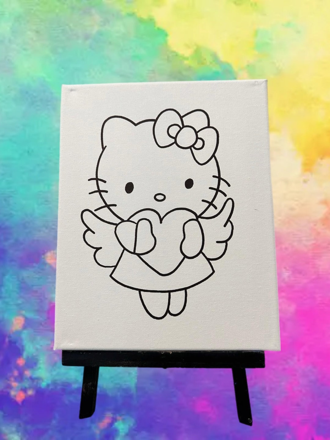 Hello Kitty Paint Kids Party, Canvas, Paint Birthday, Art Station ...