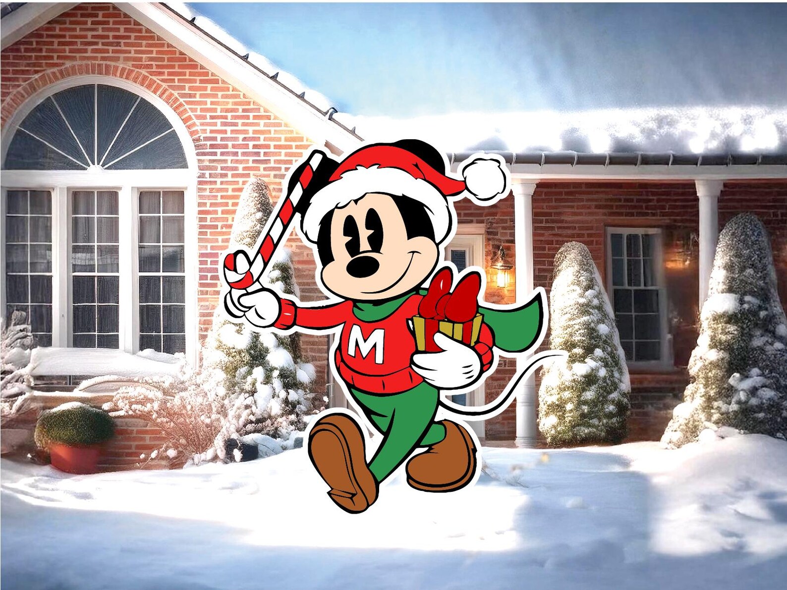 Mickey Merry Christmas Garden Decor | Outdoor Christmas Decorations ...