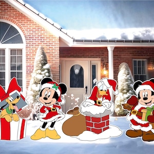 Mickey Merry Christmas Garden Decor | Outdoor Christmas Decorations ...