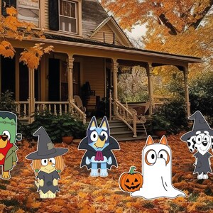 Bingo and Bluey Halloween Yard Decorations! Yard Sign - Etsy