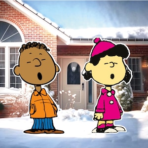 Charlie Brown & Snoopy Christmas Yard Sign | Peanuts Show Logo Cut Out ...
