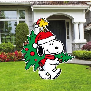 Christmas Yard Sign | Peanuts Show Logo Cut Out | Holiday Lawn Decor - Etsy