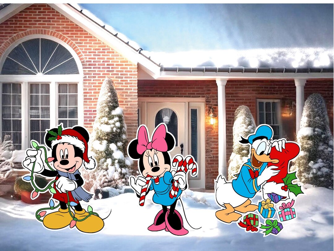 Mickey Merry Christmas Garden Decor | Outdoor Christmas Decorations ...