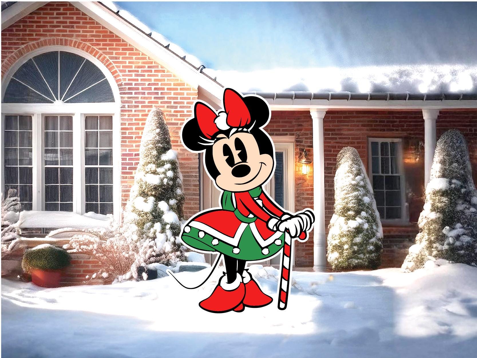 Mickey Merry Christmas Garden Decor | Outdoor Christmas Decorations ...