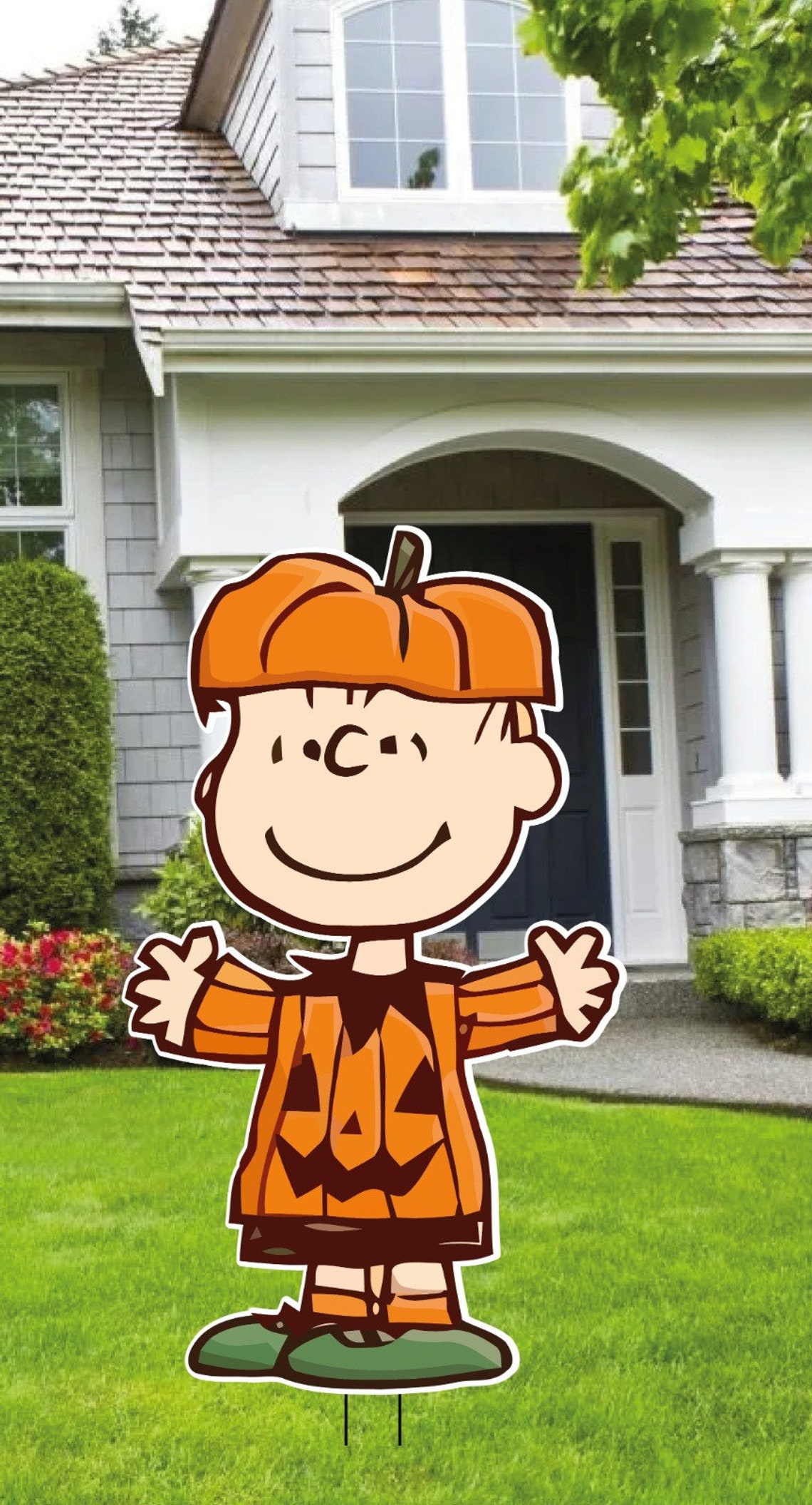 Welcome Great Pumpkin Yard Sign / Linus Brown / Sally Brown / Peanuts ...