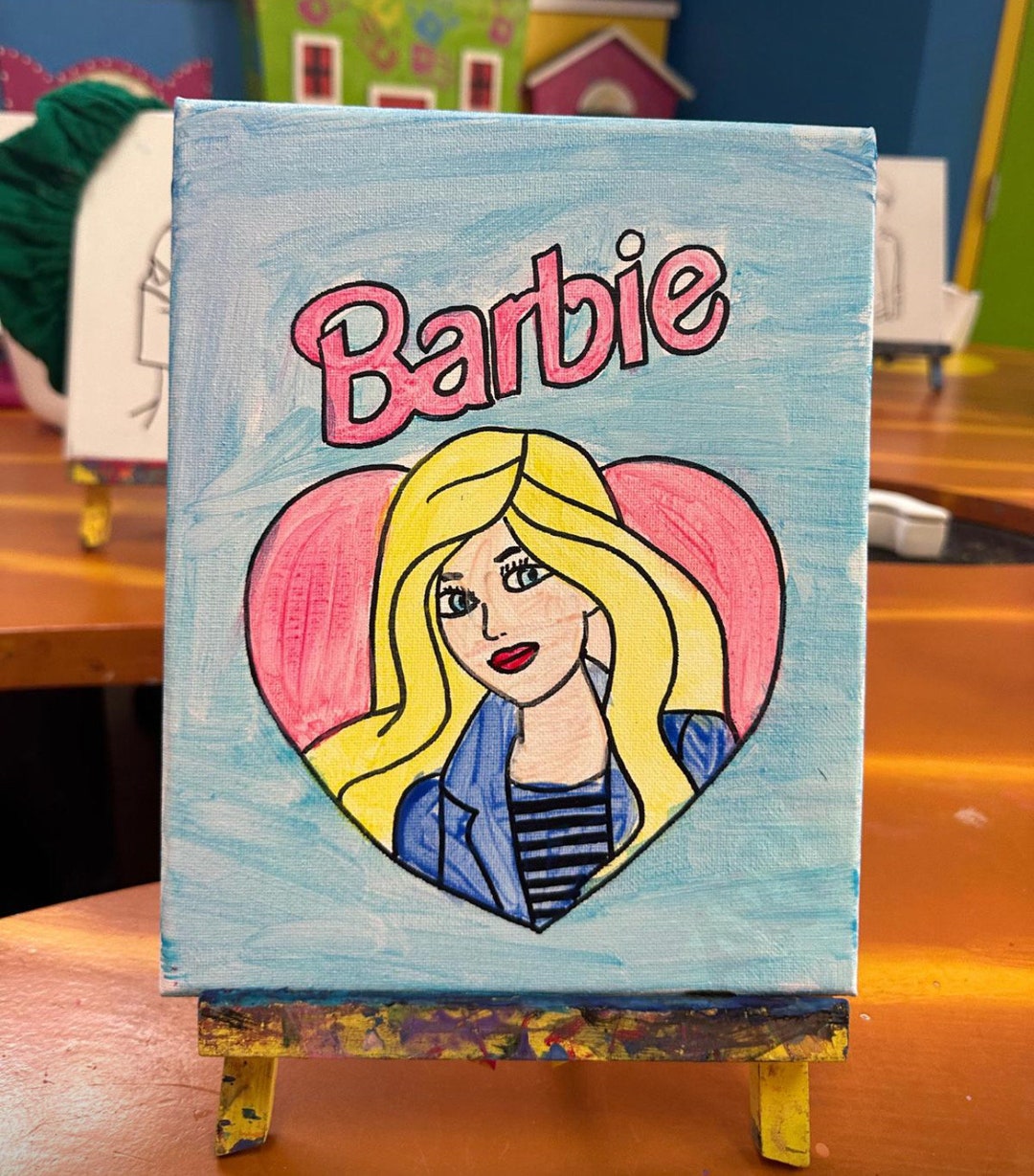 Art Station Birthday Party, Handmade Canvas Party Kit, Art Station, Art ...