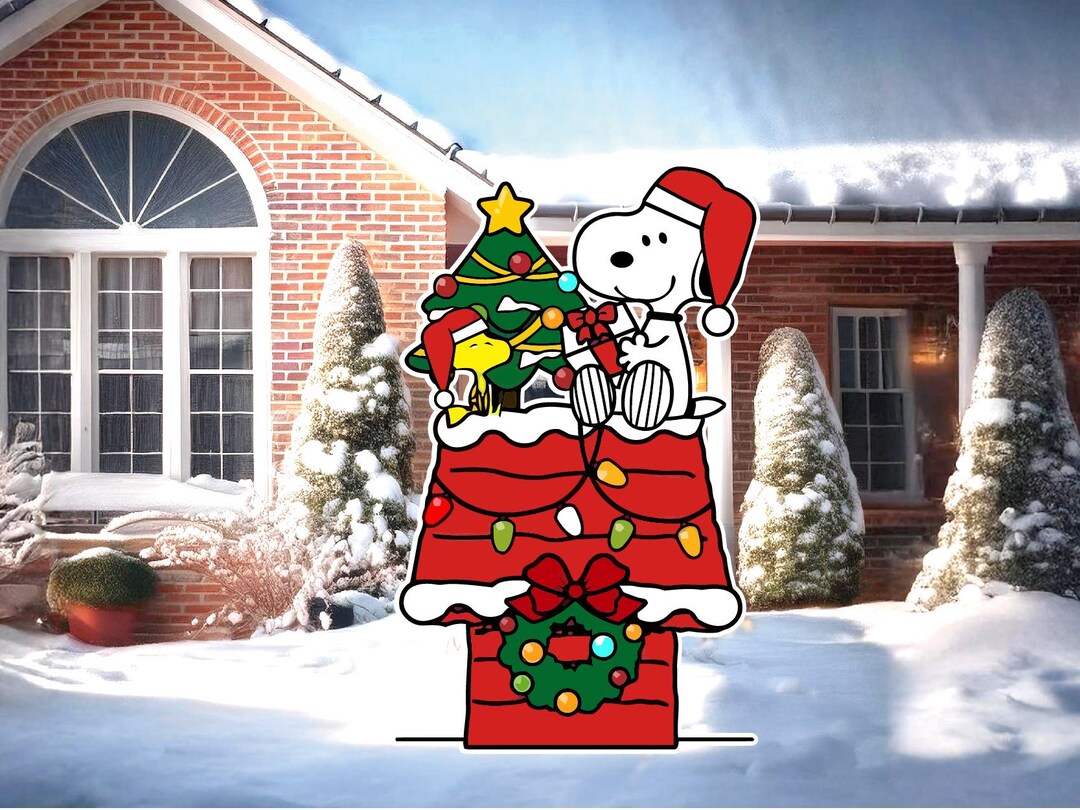 Christmas Snoopy, Show Logo Yard Sign Cut Out - Etsy