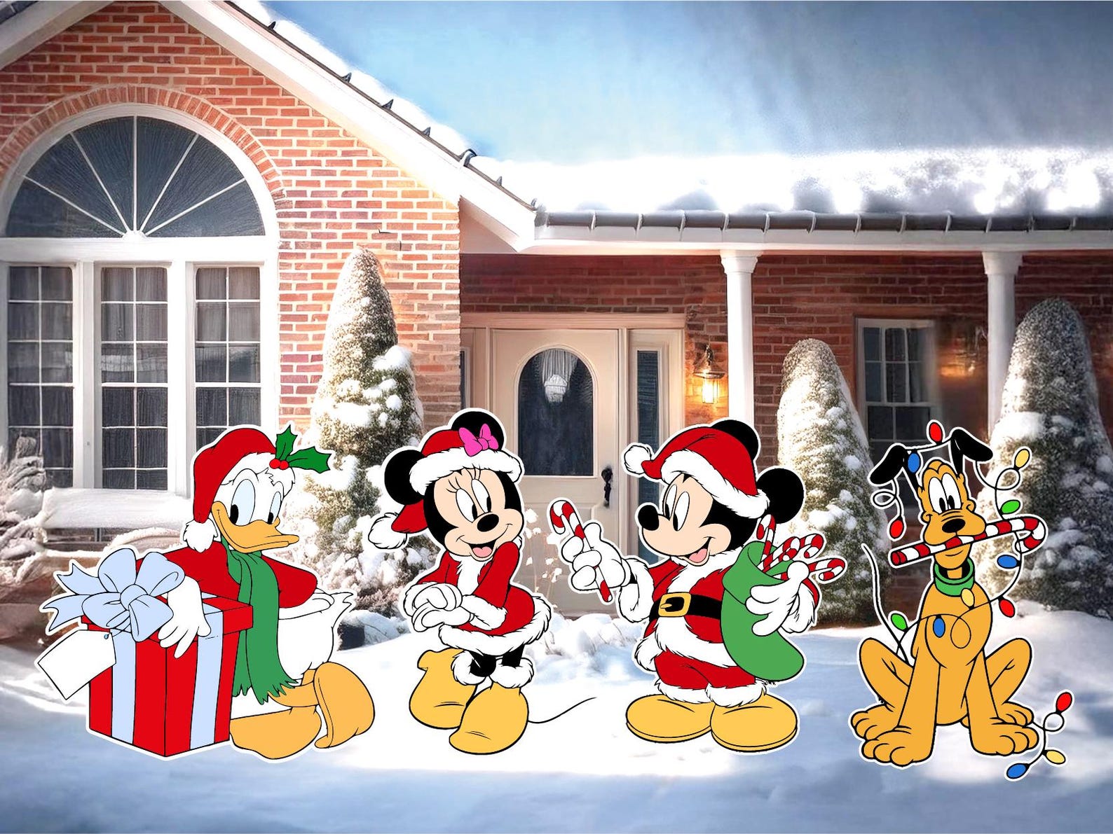 Mickey Merry Christmas Garden Decor | Outdoor Christmas Decorations ...