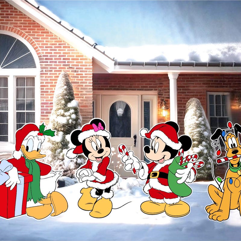 Mickey Mouse Christmas Outdoor Decorations - Etsy