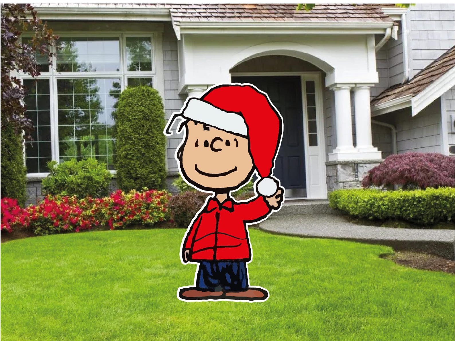 Christmas Yard Sign | Peanuts Show Logo Cut Out | Holiday Lawn Decor - Etsy