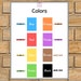 Color Chart for Classroom, Crayons Poster, Colors Educational Poster ...