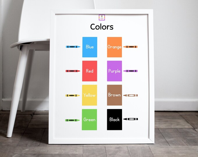 Color Chart for Classroom/homeschool Printable - Etsy Canada