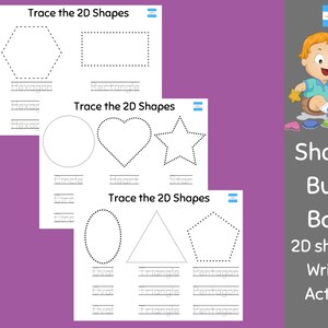 Shapes Busy Book Printable, Preschool Shapes Bundle, Printable Shapes ...