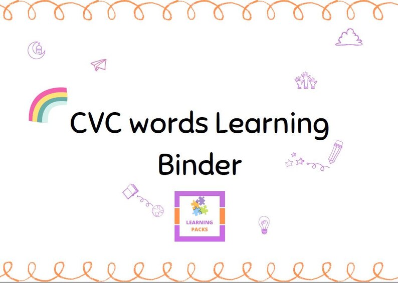 CVC Words Builder Learning Binder Phonics Learning Sheets - Etsy