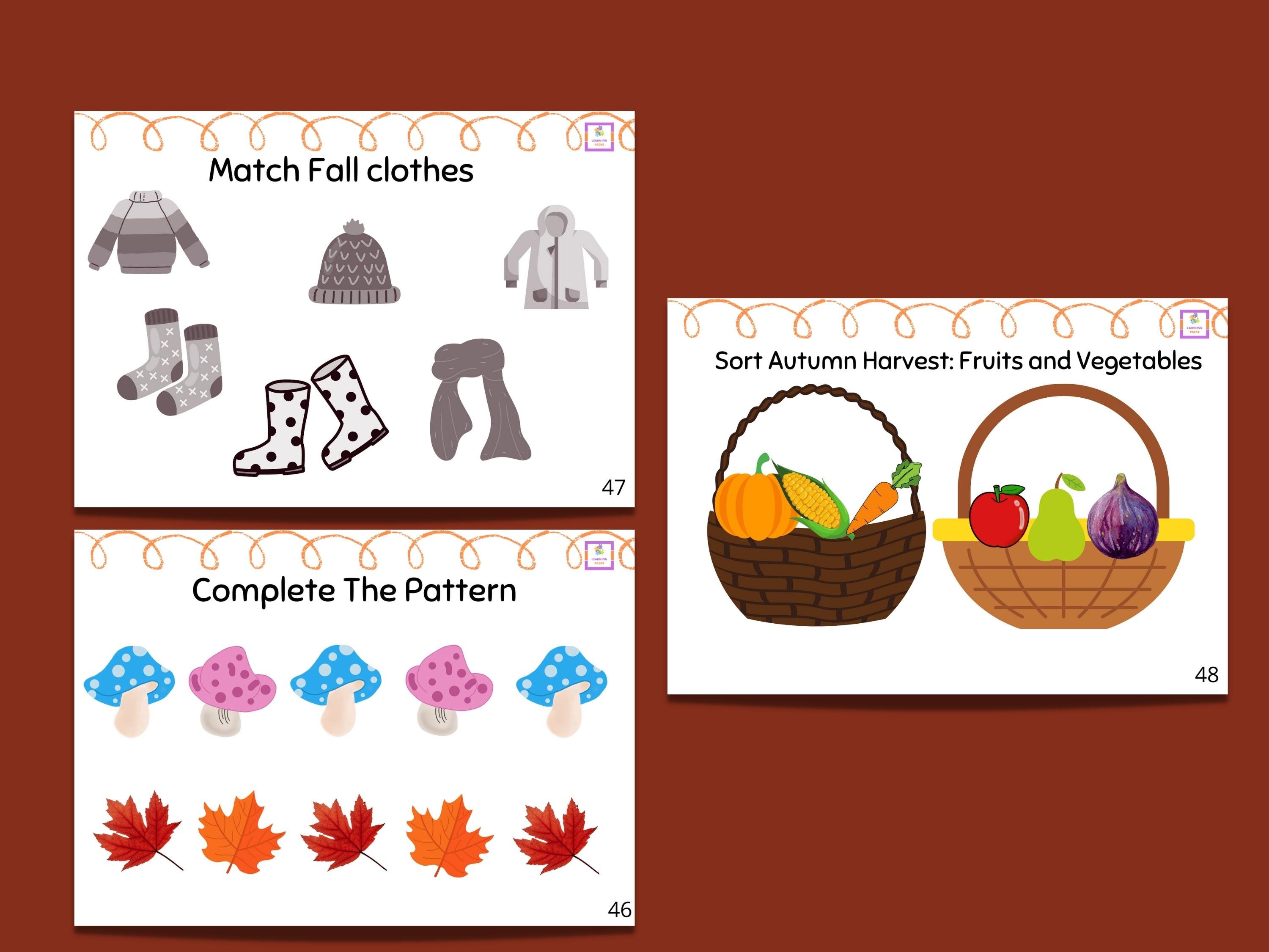 Fall Printable Busy Book Autumn Busy Book Fall Busy Binder - Etsy