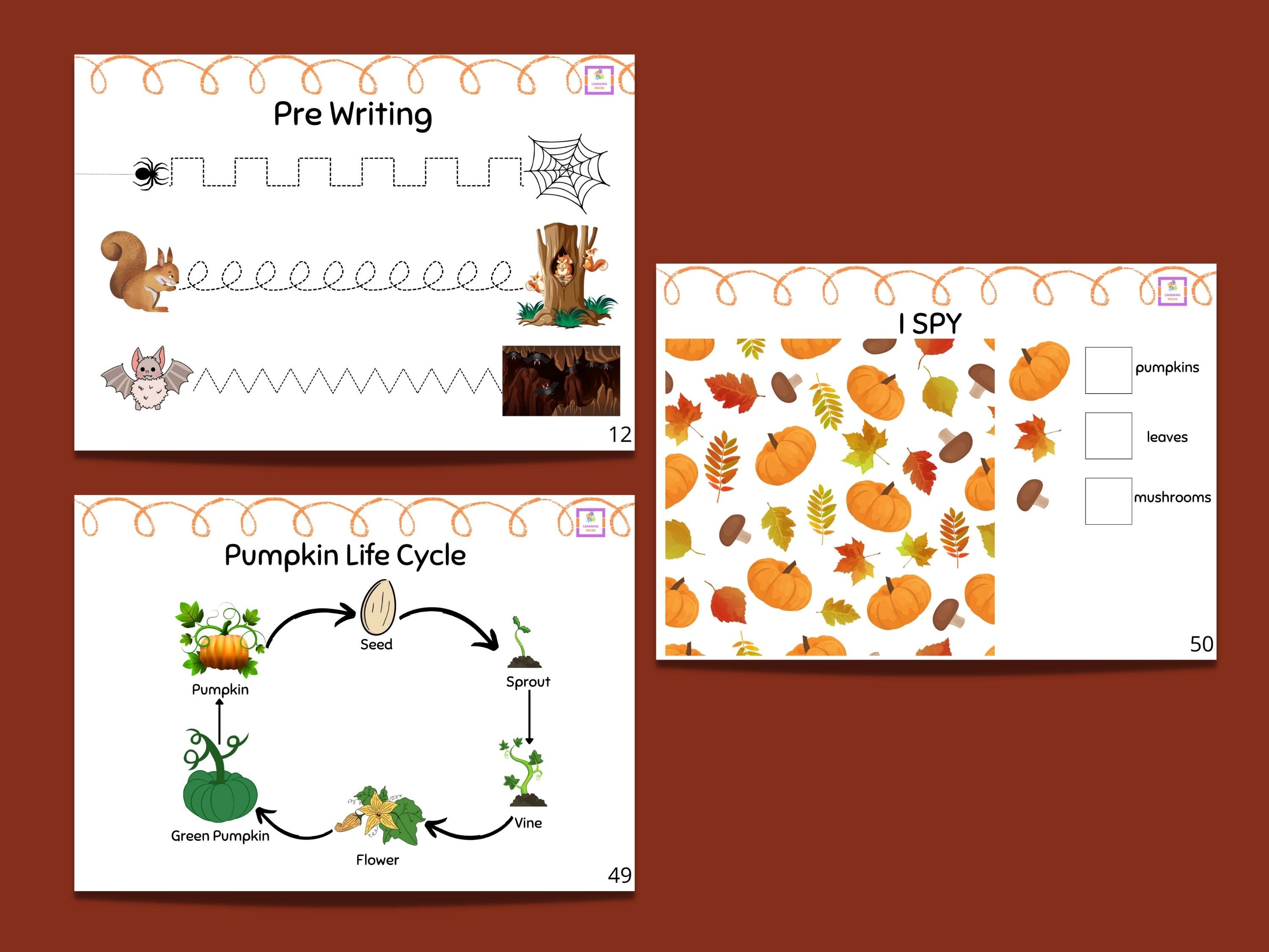 Fall Printable Busy Book Autumn Busy Book Fall Busy Binder - Etsy