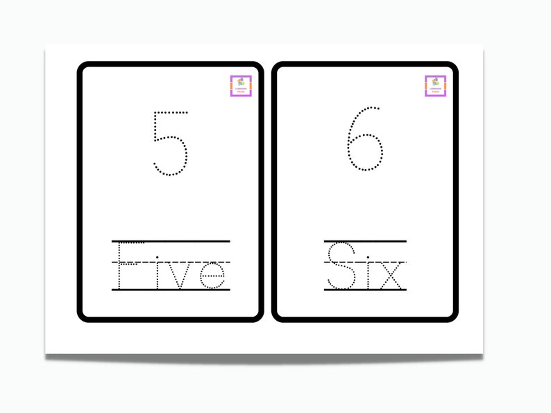 Number Flashcards Printable for Kids, Learning Cards, Number Cards Kids ...
