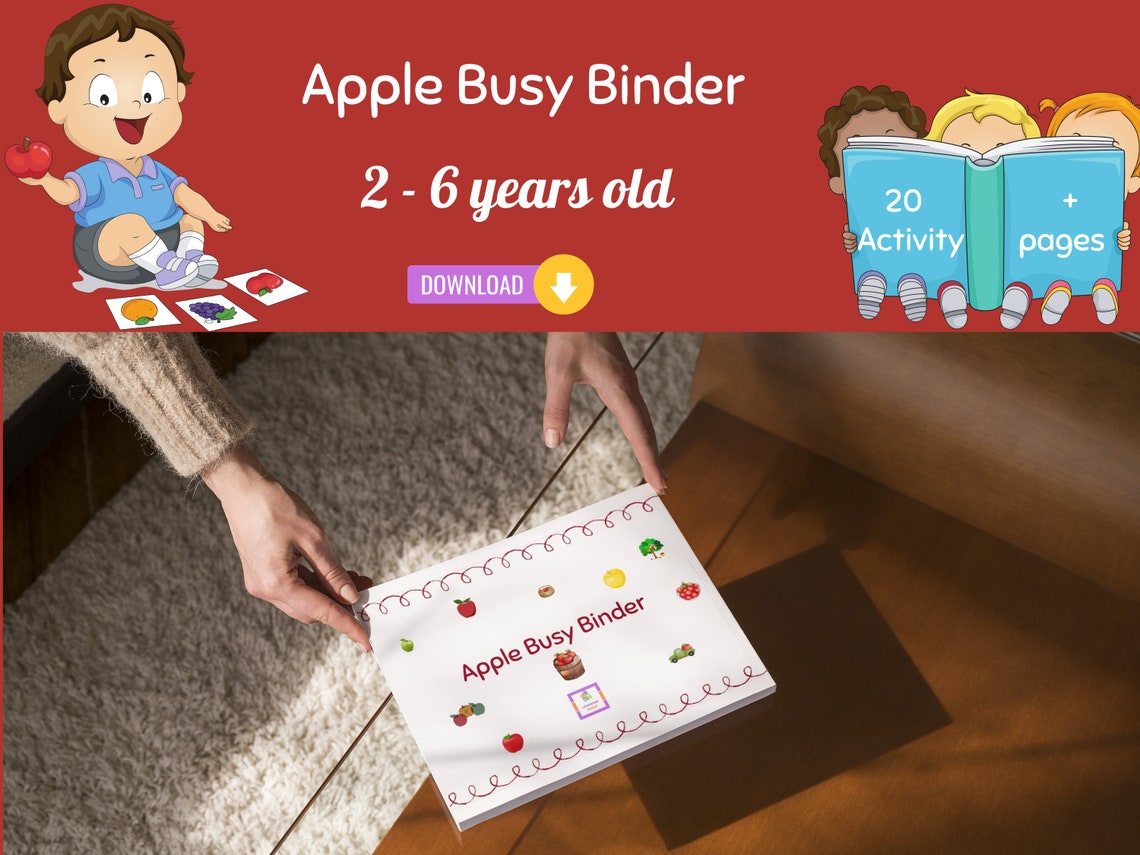 Apple Unit Study Apple Theme Prek Busy Book Preschool - Etsy Canada
