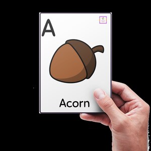 Autumn Flashcards Fall Alphabet Flashcards Digital - Etsy