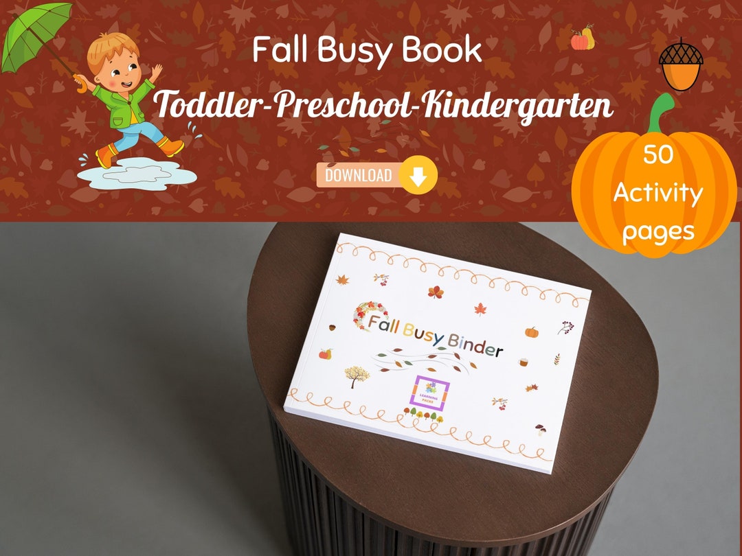 Fall Printable Busy Book Autumn Busy Book Fall Busy Binder - Etsy
