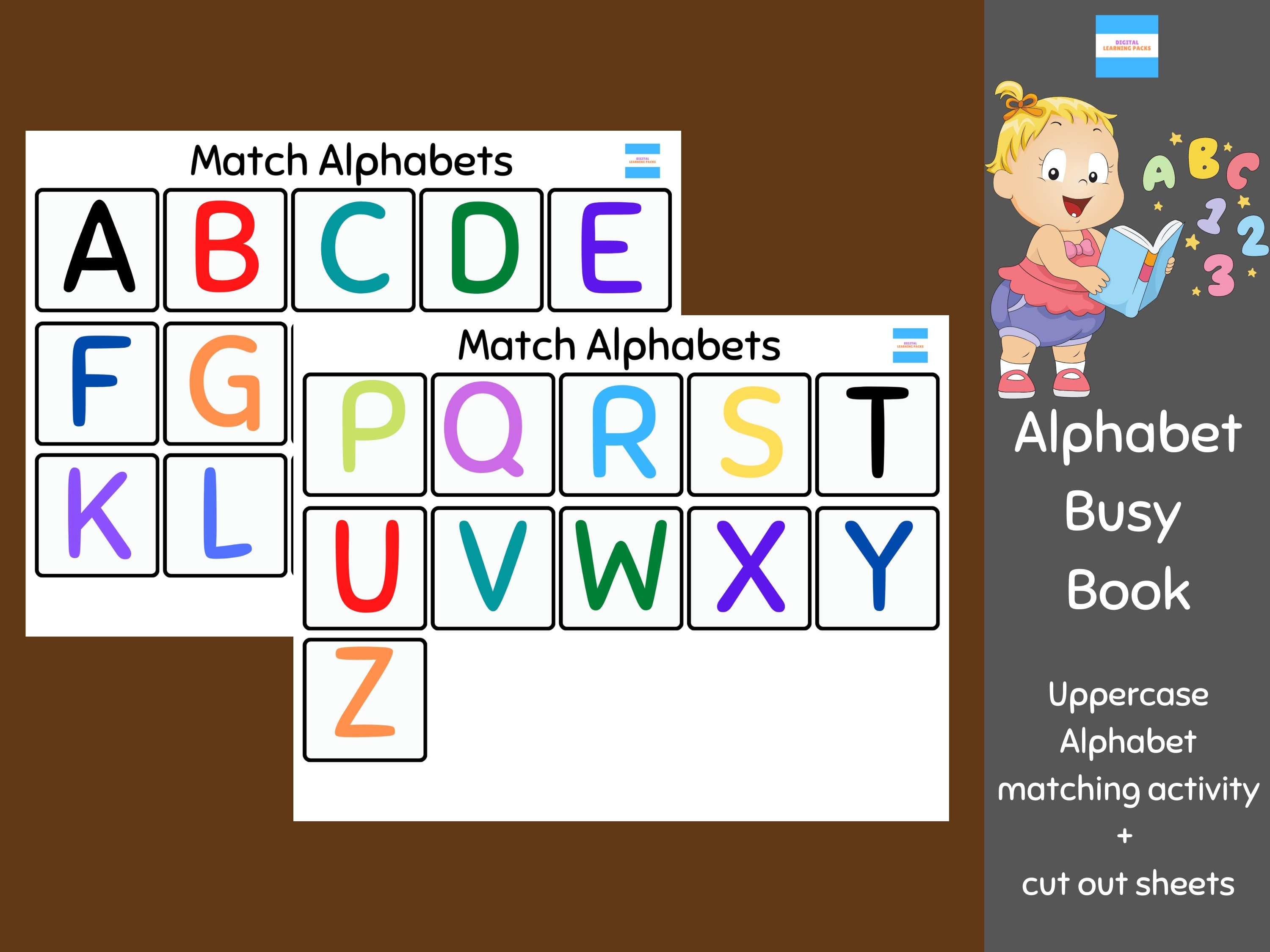 Letter of the Week, Alphabet Activity Book, Alphabet Matching Game ...