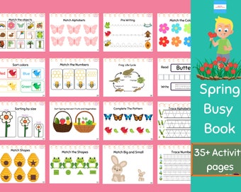 Printable Toddler Busy Book Spring Toddler Learning Binder - Etsy