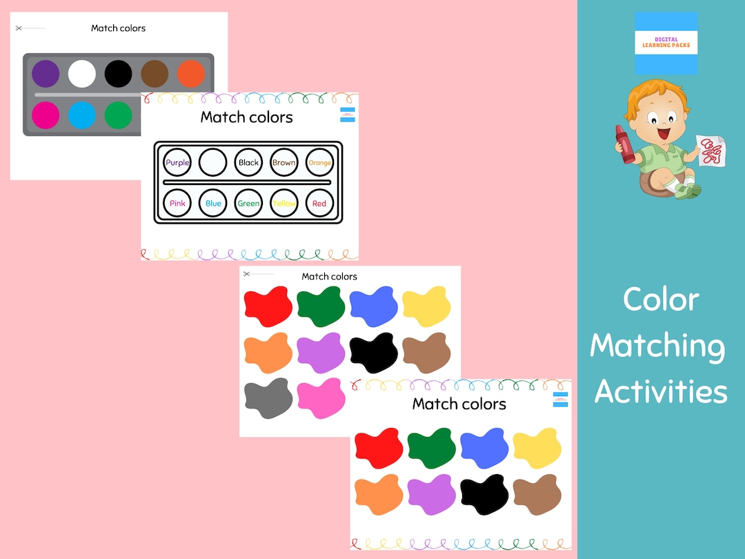 Color Matching Game Color Recognition Learn Colors Busy - Etsy