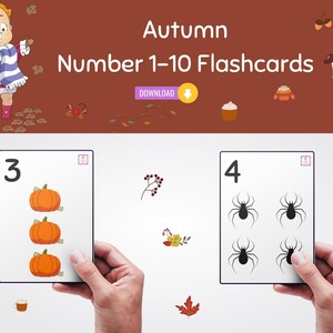 Autumn Flashcards Fall Alphabet Flashcards Digital - Etsy